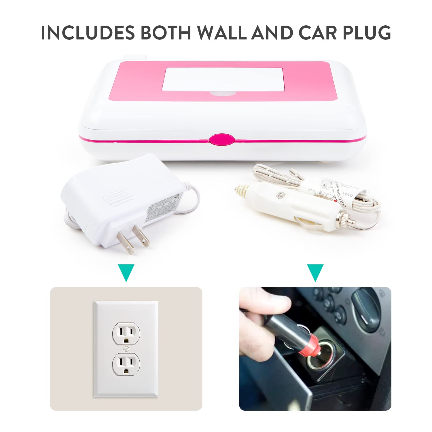 Prince Lionheart Compact Wipes Warmer, Pink