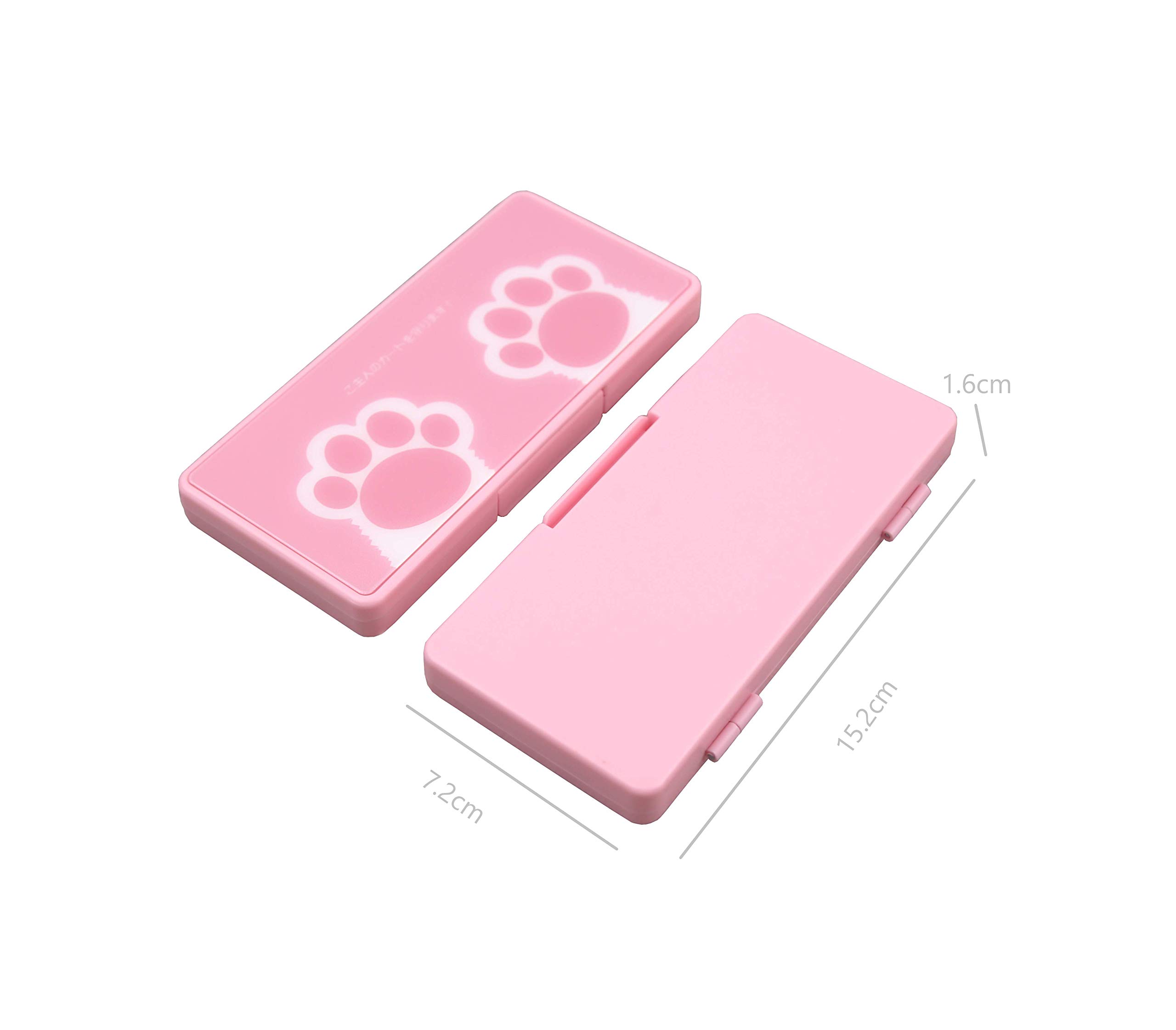 IINE Game Card Case for Nintendo Switch Game Card or Micro SD Cards, with 16 Game Card Slots, 2 Micro SD Card Slots Shockproof Water Resistant Card Holder Carrying Storage Box (Pink)