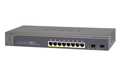 NETGEAR 8-Port Gigabit Smart Managed Pro Switch, PoE+, 130w, ProSAFE Lifetime Protection (GS510TP) (GS510TP-100NAS)