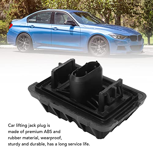 FOLOSAFENAR Under Car Jack Pad, Black ABS Rubber OE Design 2pcs Anti Aging Car Jack Support Plate 51717169981 for Autos