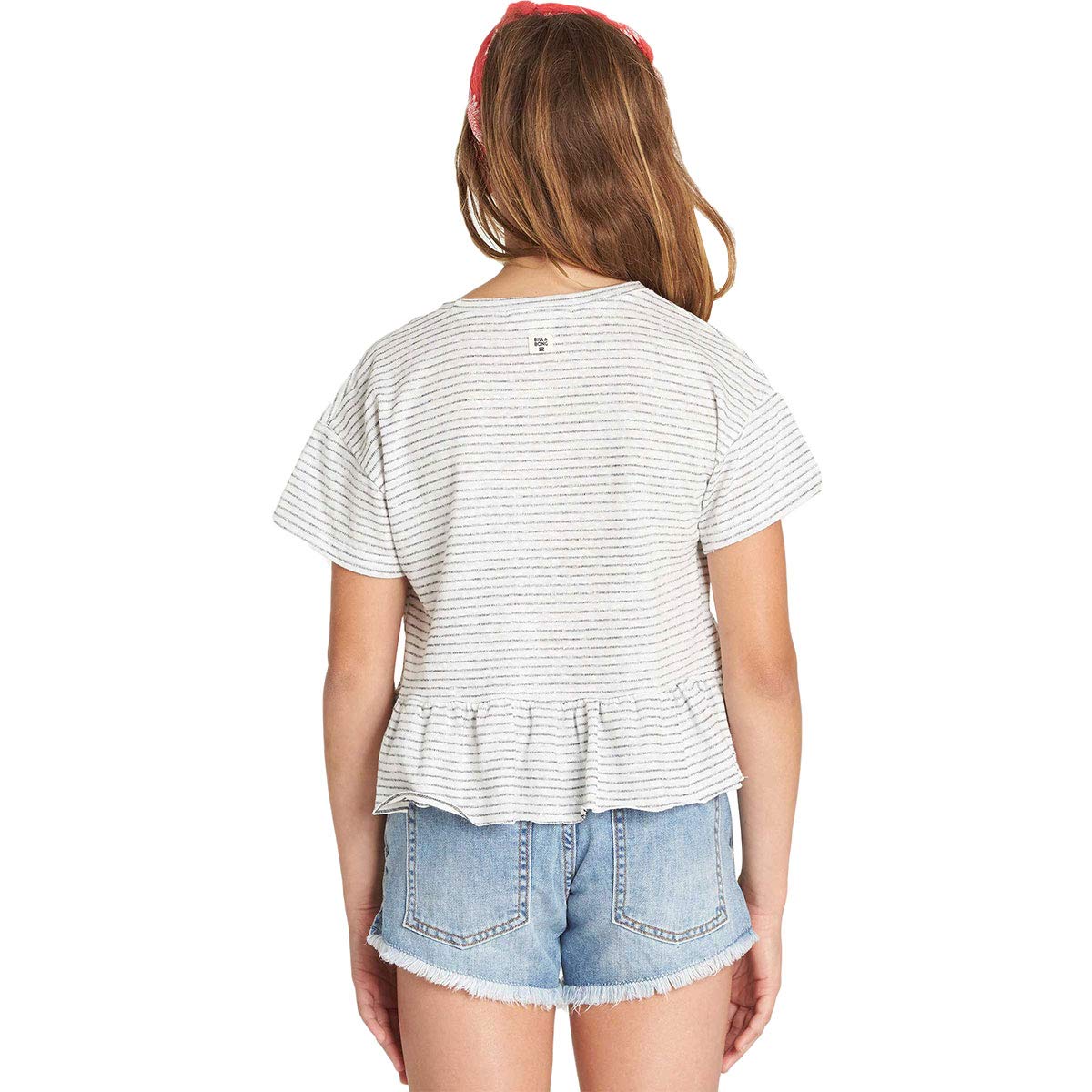 Billabong Girls' Big Sand and Sea Tee, White/Black, L