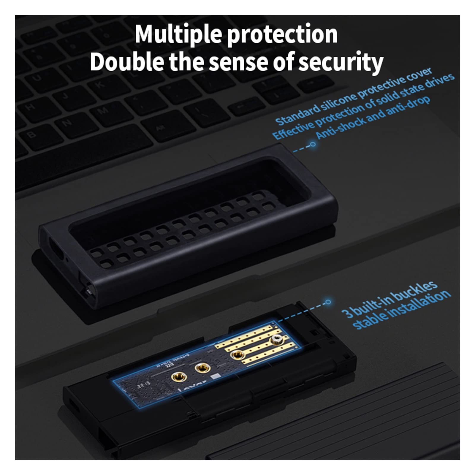 COCGOO Portable Solid State Drives Enclosure SSD M.2 NVMe PCIe 3.0 256GB 512GB 1TB 2TB Internal Solid State Drive Compatible with PC/Notebook (Size : 2TB)