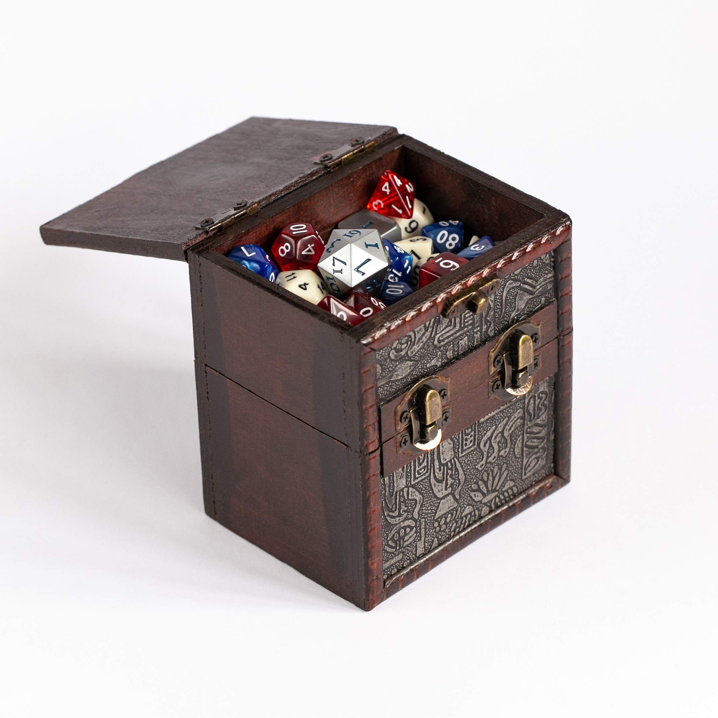 KakapopoTCG Elven Vault (Ancient Egypt) Wood Deck and Counter Box Protector Sleeve Storage Trading Cards TCG MTG Magic FaB YGO EDH Commander Box FaB TCG PTCG Dice Box DnD Spell Box