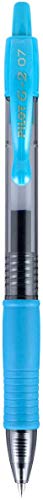 Pilot G2-7 Retractable Gel Roller Pen, Fine Pen Point Type - 0.7 mm Pen Point Size - Turquoise Ink - Translucent Barrel - Pack of 12