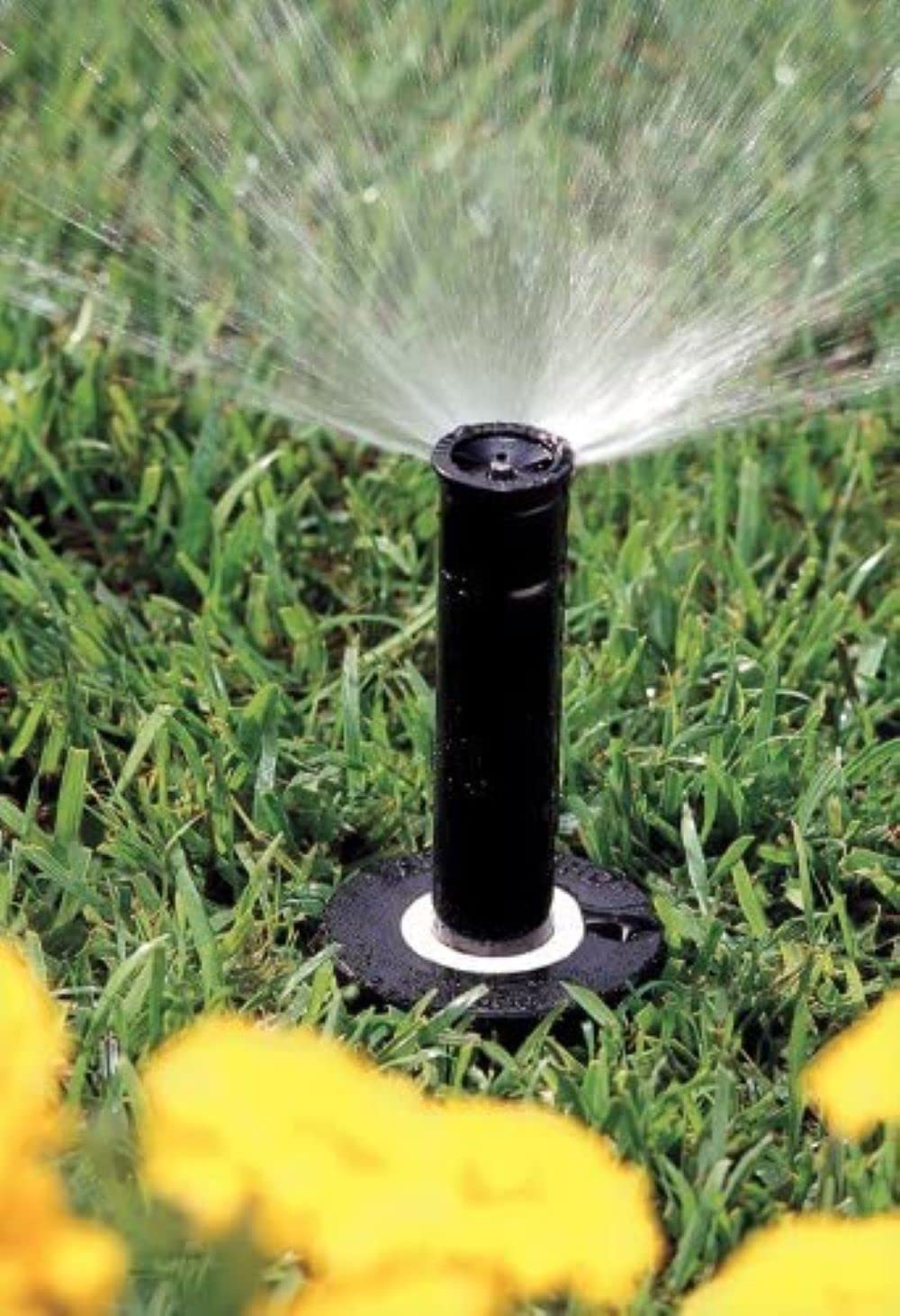 Rain Bird 1804HDS Professional Dual Spray Pop-Up Sprinkler, 180° Half Circle Pattern, 8' - 15' Spray Distance, 4" Pop-up Height