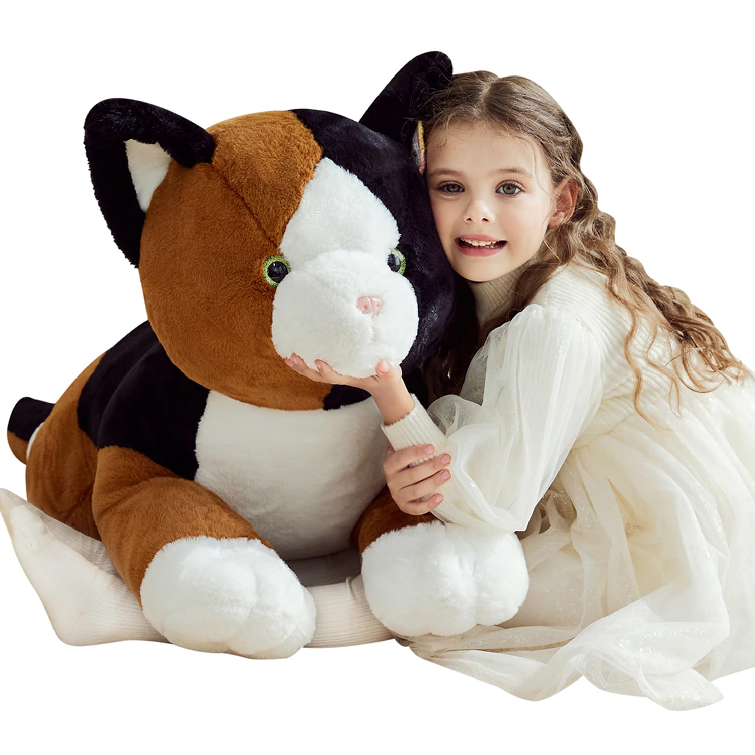 IKASA Large Panda Stuffed Animal Giant Soft Plush Toy,30" Cute Huge Jumbo Kawaii Fluffy Plushy Big Size Fat Oversized Plushie,Gifts for Kids