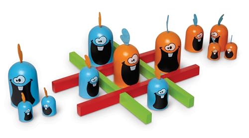Gobblet Gobblers Fun Strategy Board Game - Award Winning Kids and Family Friendly Educational Board Game by Blue Orange Games- The Original Game, All Wooden - 2 Players for Ages 5+.