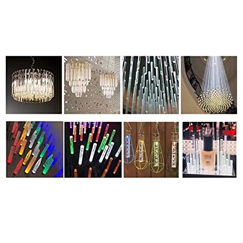 Fielect Light Purple Twisted Line Acrylic Round Rod Standard Plexiglas Tolerance Lightweight for DIY 12mm Diameter 250mm Height 2Pcs