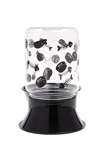 Lixit Reversable Water or Dry Food Feeders for Cats and Dogs (Small, Black)