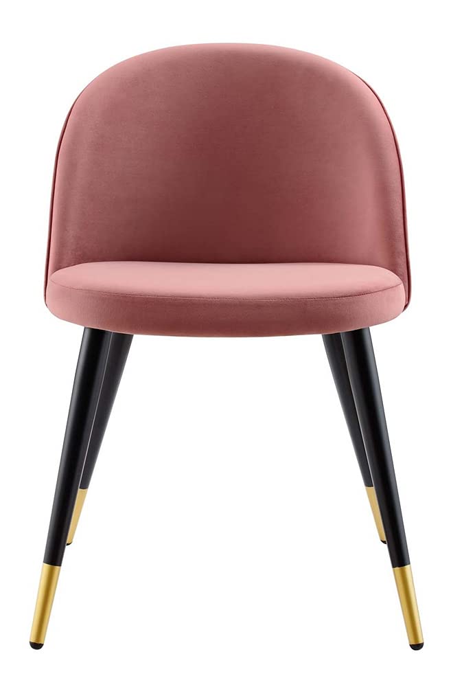 Modway Cordial Performance Velvet Accent Set of 2, Dining Chair, Dusty Rose
