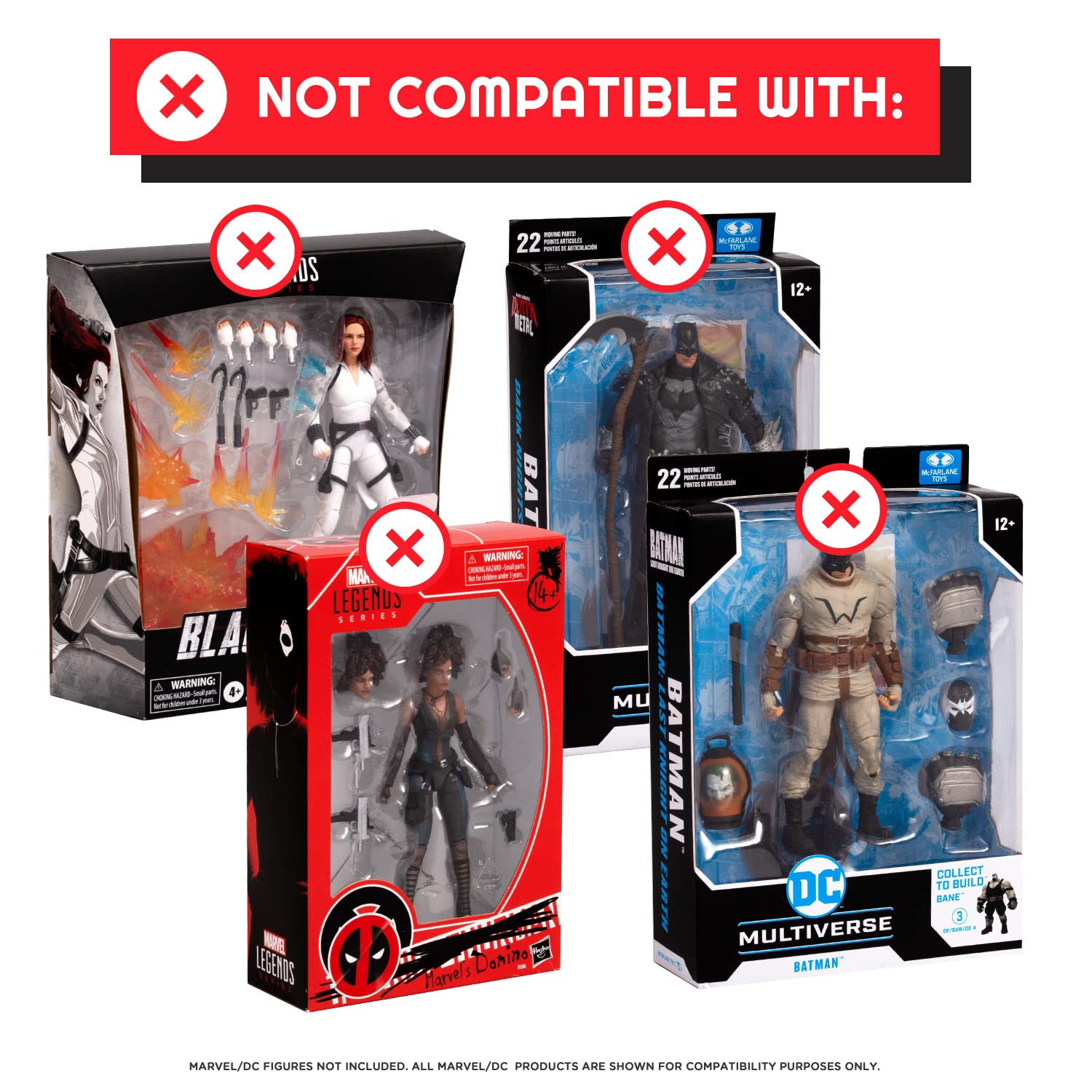 EVORETRO Action Figure Display Box Case Protector for Marvel Legends Series 6 inches Action Figure Toy Boxed -10 Pack - Ultra Clear PET Plastic, Scratch Resistant Protective Cases