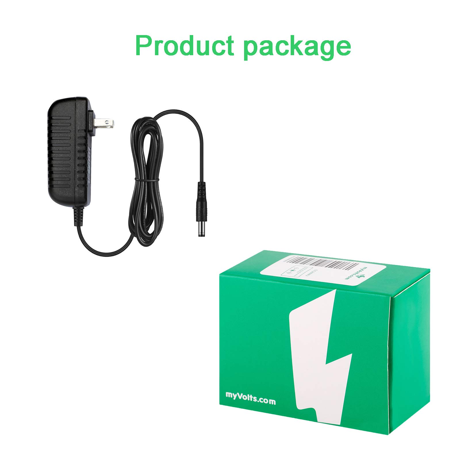 MyVolts 9V Power Supply Adaptor Compatible with/Replacement for Novation Bass Station II Synth - US Plug