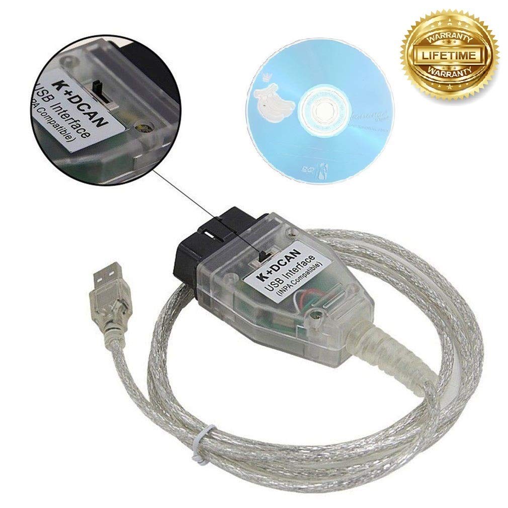 AuraTech K+ CAN Ediabas INPA Coding Cable DCAN Interface Coding Support E serials Interface for R56 E87 E93 E70