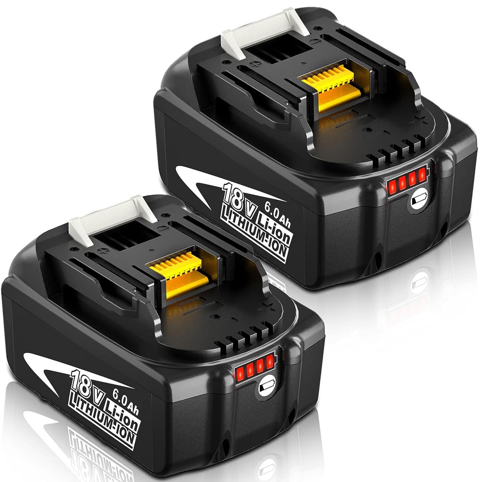 Boetpcr Upgraded to 6.0Ah BL1860B Replacement Battery Compatible with Makita 18V Battery Lithium Ion BL1860 BL1850 BL1850B BL1840 BL1840B BL1830 BL1830B BL1815 BL1815B LXT-400(Black)