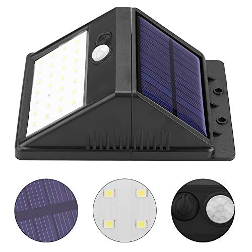 Solar Powered Light, ABS Plastic Solar Sensor Light 28 LED Wall Light Garden Light Turns on Automatically for Home Garden