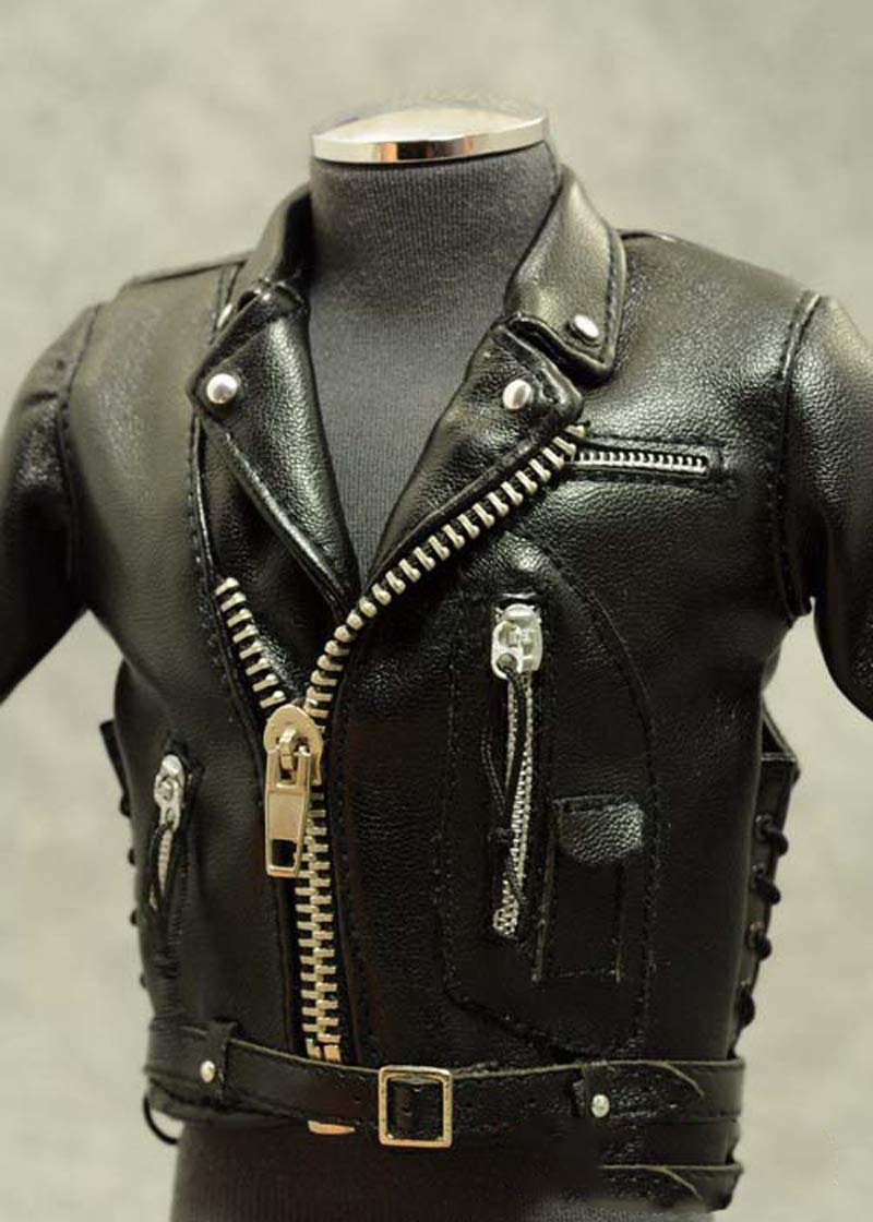 HiPlay 1/6 Scale Male Figure Doll Clothes, Handmade Imitation Leather Biker Costume, Combat Style Outfit for 12 inch Action FigureDC050