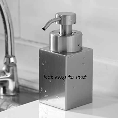 BREWIX Stainless Steel Soap Dispenser Square Frosted Foam Soap Pump for Home Kitchen Restroom Lotion Dispenser, 6.7 Oz / 200 Ml Soap (Color : Gray-2)