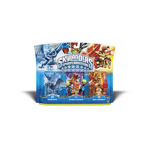Gold Skylanders Spyro's Triple Character Pack (Whirlwind, Double Trouble, Gold Drill Sergeant)