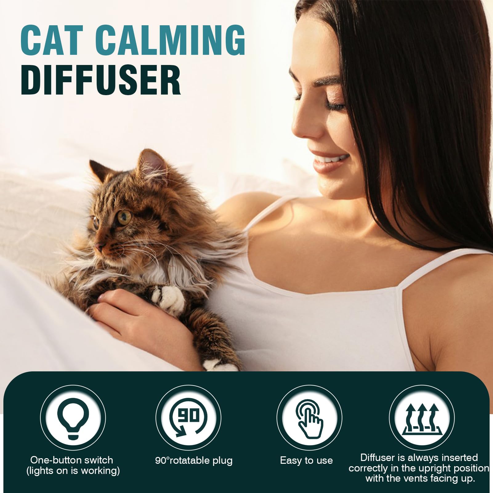 Cat Pheromones Calming Diffuser Refill 6 Pack Enhanced Pheromone Refills for Cats Effectively Relieve Anxiety Stress Reduce Fighting Spraying and Scratching 48ml Refill Fits Common Diffusers Plug In