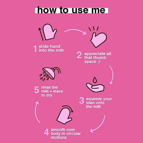 b.tan Body Self Tanning Mitt | I Don't Want Tan On My Hands - Self Tanning Applicator Glove with Thumb, Streak-Free, Even Application, Velvety Soft, Reusable, Sunless Tan, Body Lotion, Tanning Lotion