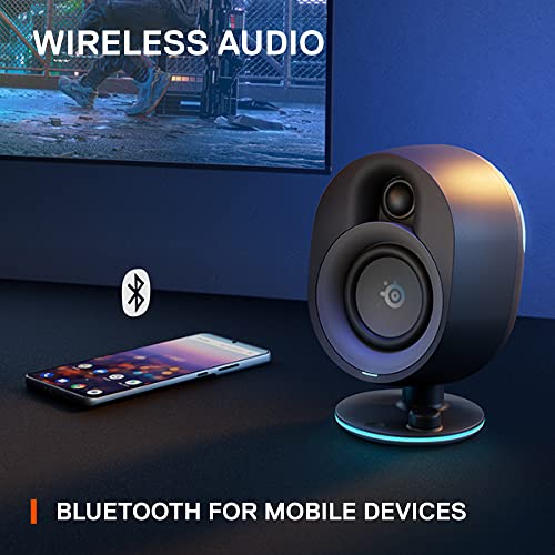 SteelSeries Arena 7 RGB Illuminated 2.1 Gaming Speakers with Powerful Bass, Subwoofer, and Bluetooth - For PC, PlayStation, Mobile