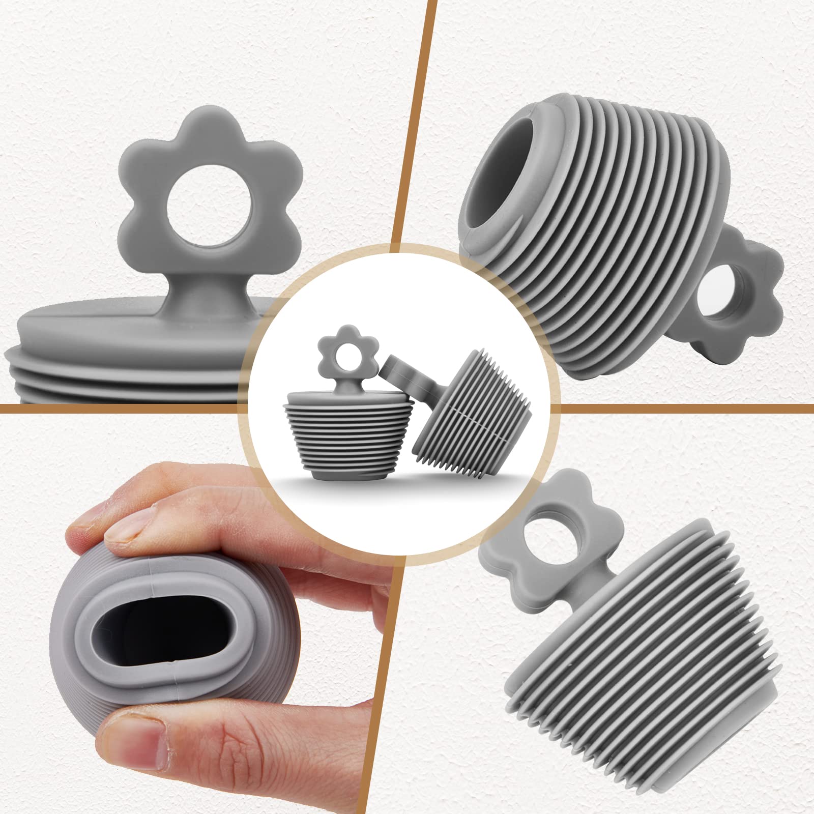 BOHAIPAN Bathtub Stopper, 2pcs Universal Tub Stopper, Silicone Bathtub Stoppers Bathtub Drain Plug, Suitable for Kitchen Bathroom Bathtub Sink Drain (Patented Products)