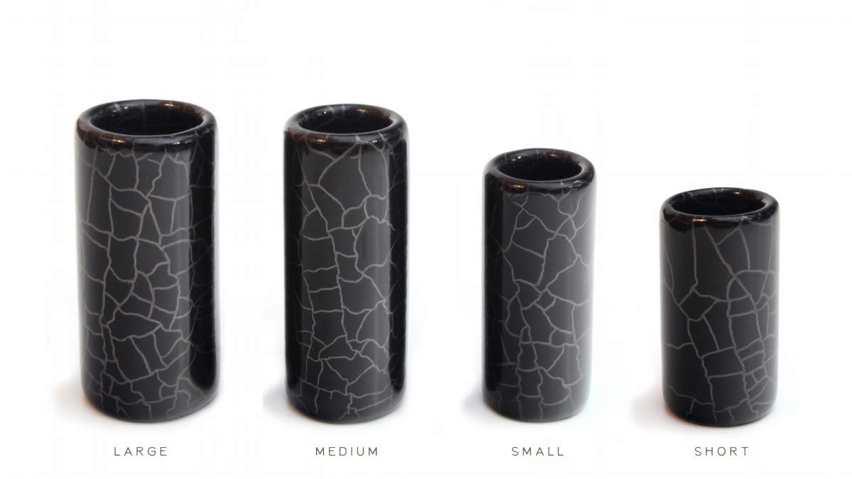 Jet Black Ceramic Guitar Slide (Medium)