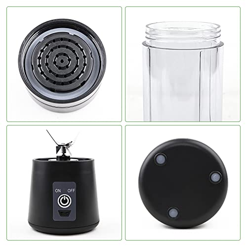 Portable Personal Mini Smoothie Blender: Single Small Size Fruit Juice Blender USB Rechargeable Shake Smoothies Mixer Battery Operated Individual Juicer Cup for Travel Camping Outdoor - Pink