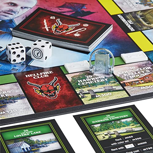Monopoly: Netflix Stranger Things Edition Board Game for Adults and Teens Ages 14+, Game for 2-6 Players, Inspired by Stranger Things Season 4, Multicolor