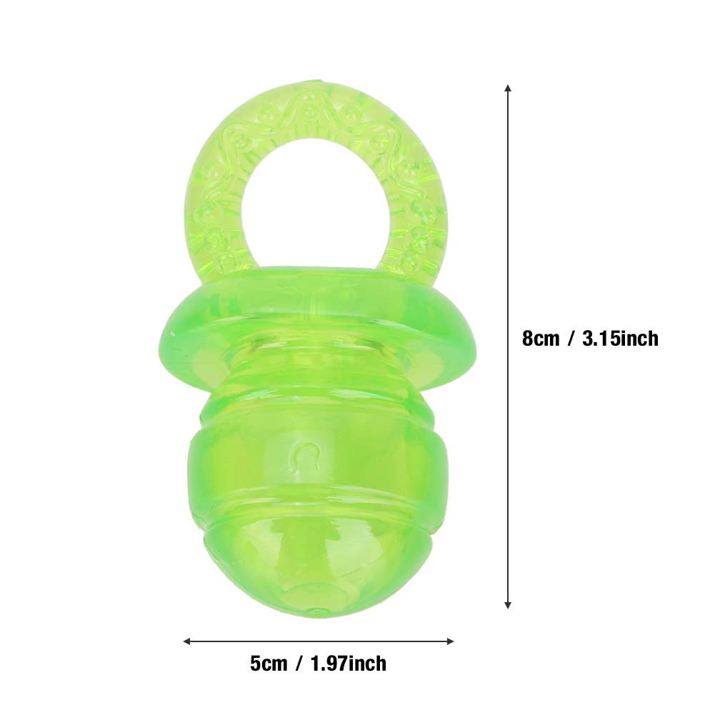 Dog Pacifier for Small Dogs Puppy Dummy Suce Pour en Toy Binky Squeaky Toys Pacifiers Rubber Teething Doy 5 G Xs Chew Toys 5 Pcs/Set Pacifier Sd Pet Dogs Teether T (Green)