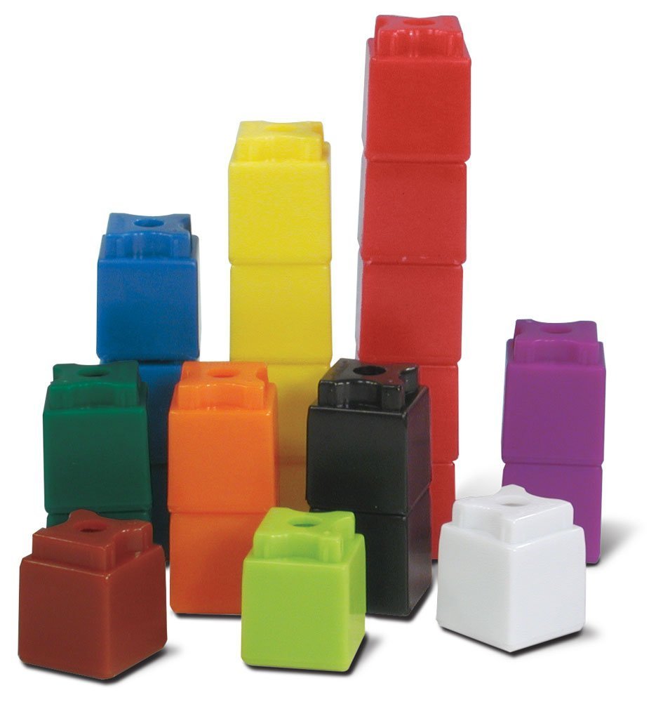 hand2mind Interlocking UniLink Math Linking Cubes, Plastic Cubes, Color Sorting, Connecting Cubes, Math Manipulatives, Counting Cubes for Kids Math, Math Cubes, Counters for Kids Math (Set of 500)