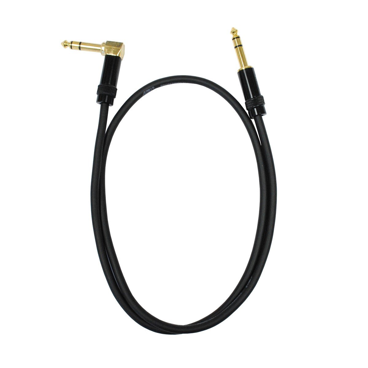 Audio 2000s E26103 1/4" TRS Right Angle to 1/4" TRS 3 Feet Cable