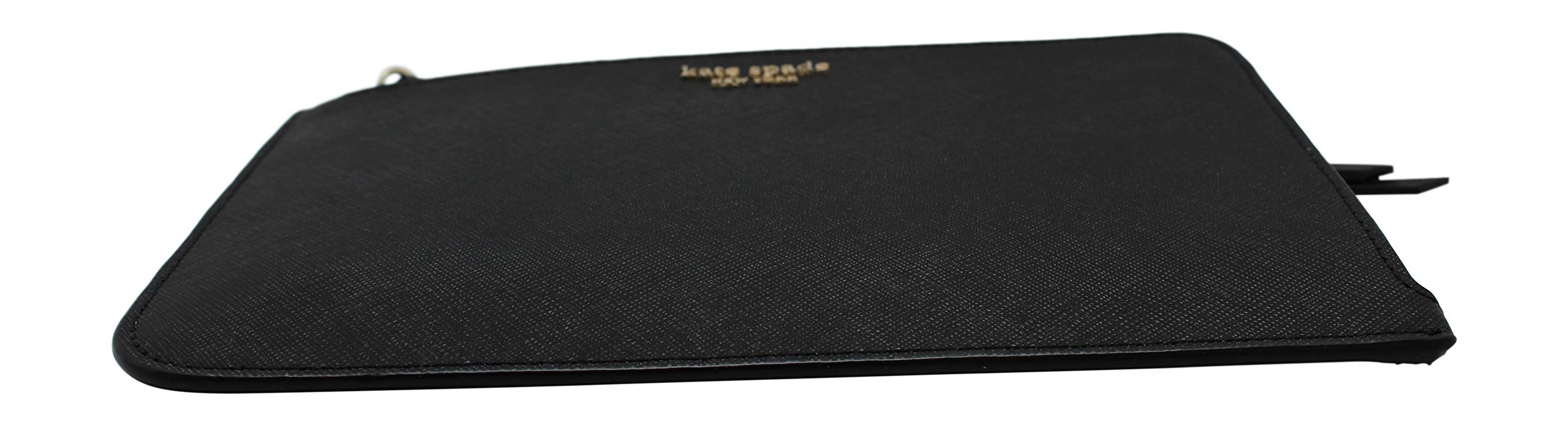 Kate Spade New York Cameron Medium L-Zip Leather Wristlet Pouch Wallet Black