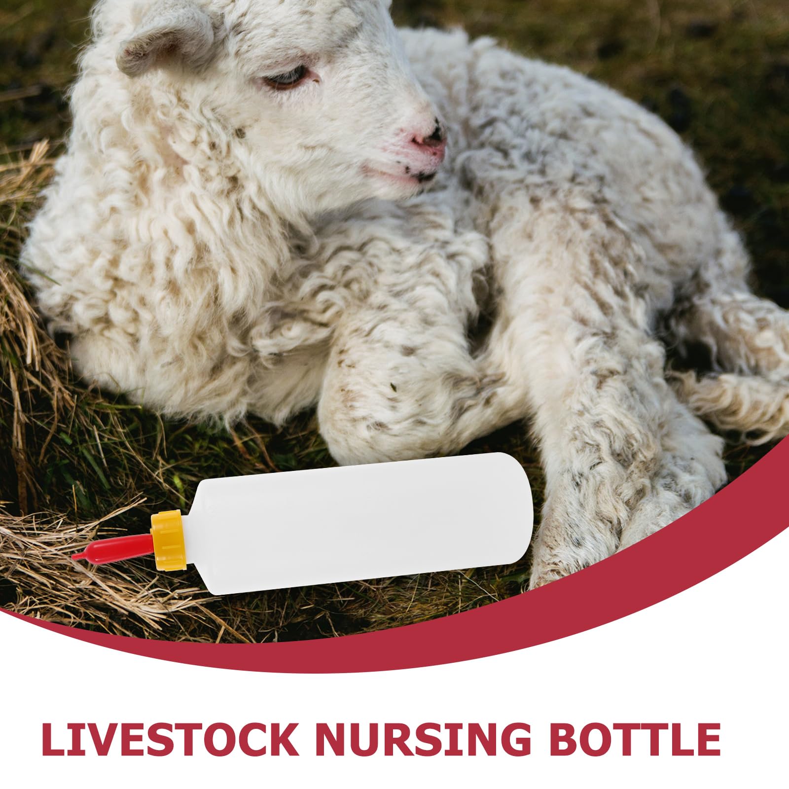 DOITOOL 5 Pcs 400ml Goat Bottles for Feeding Baby Goats,Lamb Nursing Lamb Feeding Bottle,Puppy Feeding Bottles,Small Animal Milk Drink Bottle,Plastic Milk Bottles for Newborn Animals