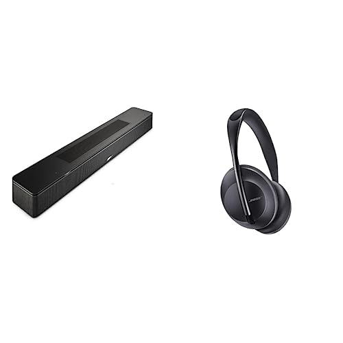 Bose Smart Soundbar 600, Black, and Noise Cancelling Headphones 700, Black