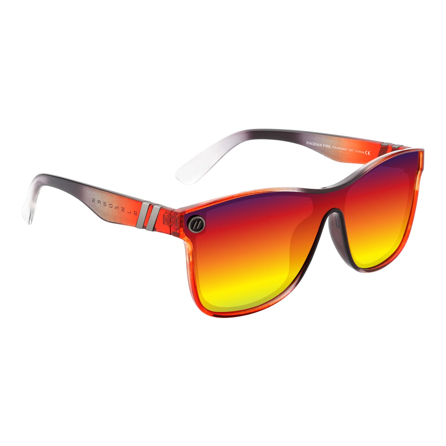 Blenders Eyewear Millenia X2 â Polarized Sunglasses â Flat, Mirrored Lens, Tough Frames â 100% UV Protection â For Men & Women â Phoenix Fire