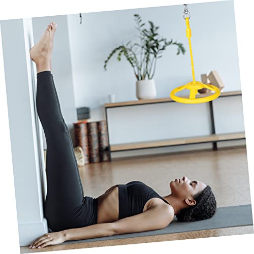 FELTECHELECTR Ninja Wheel Swing for Toddler Fitness Accessories Swing Accessories Heavy Swing Sets for Backyard Steering Wheel Swing Kids Exercise Equipment Exercise Swing Ring Swing Gym Ring