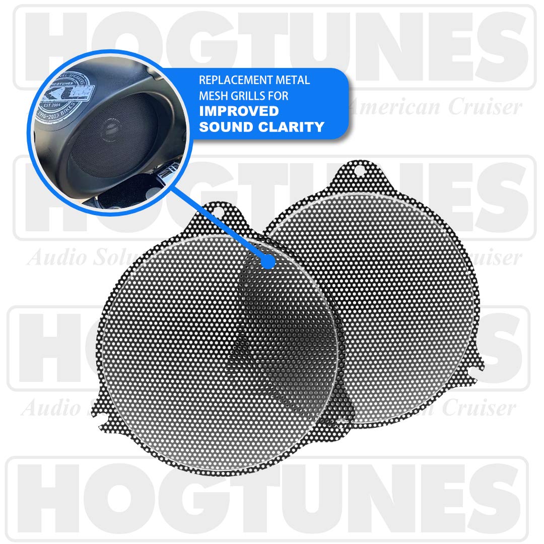 Hogtunes G4 SG KIT-RM with 225 Watts RMS Amplifier & 6.5" Front Speakers (2 Pack), Fits 2014-2024 Harley-Davidson Motorcycles