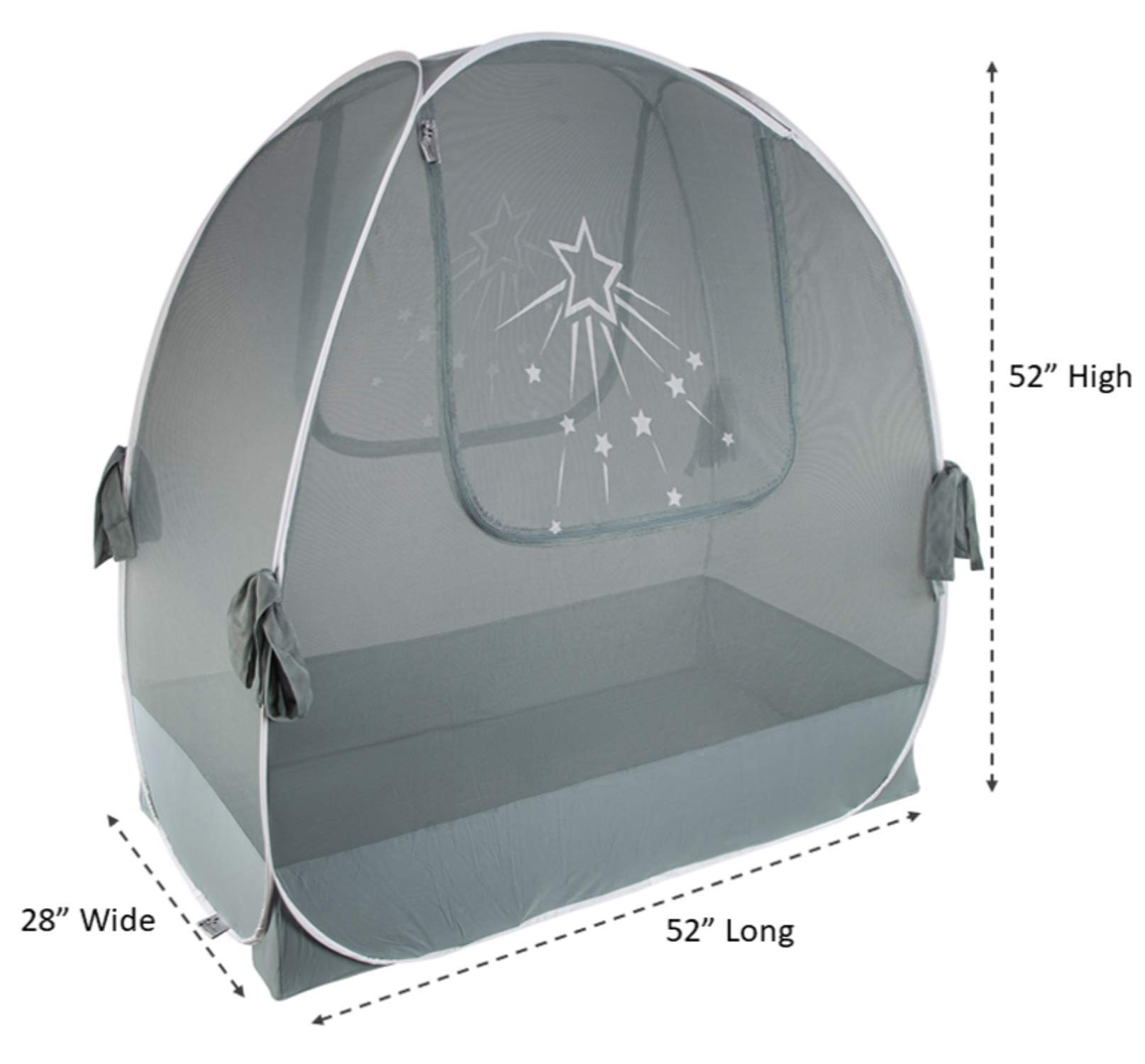 Aussie Cot Net Baby Crib Tents Twin 2 Silver Star Crib Tents to Keep Baby from Climbing Out - Crib Mosquito Netting
