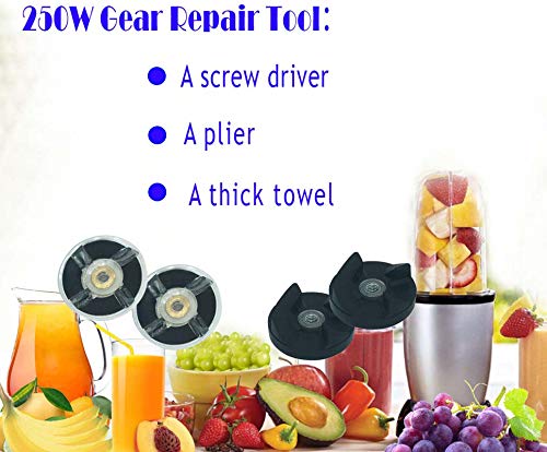 LONYE 250W Base Gear & Blade Gear Replacement Part for Magic Bullet Blender MB1001(Set of 2)