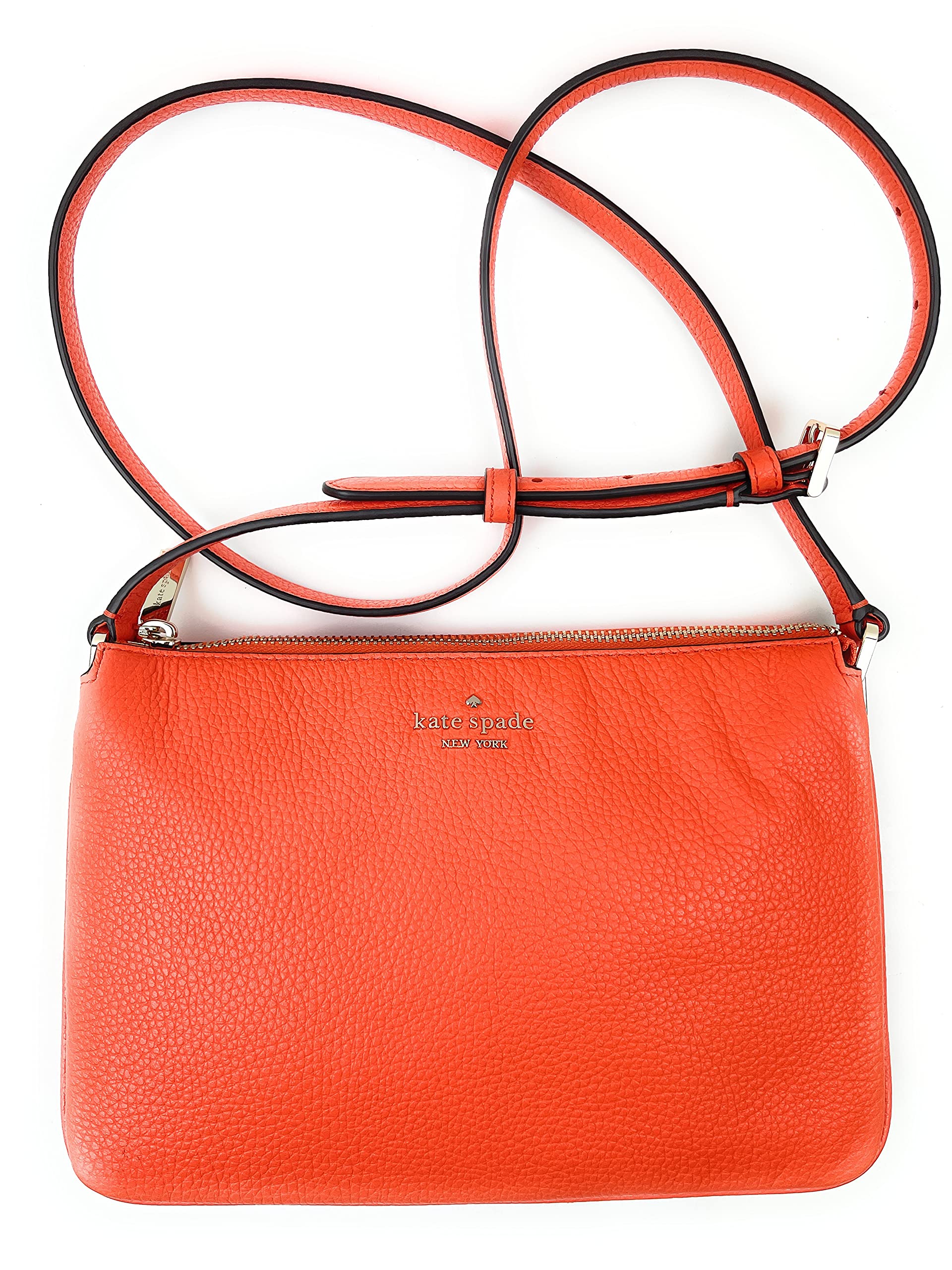 Kate Spade New York Leila Triple Gusset Crossbody (Coral Buds)