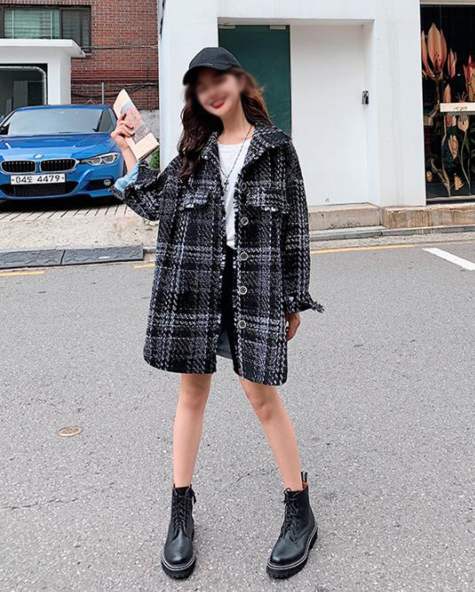 BLFYQB Autumn and Winter Small Fragrant Wind Fringed Aristocratic Temperament Shag It Short Coat Suit Jacket Fashion Wild/Black/S