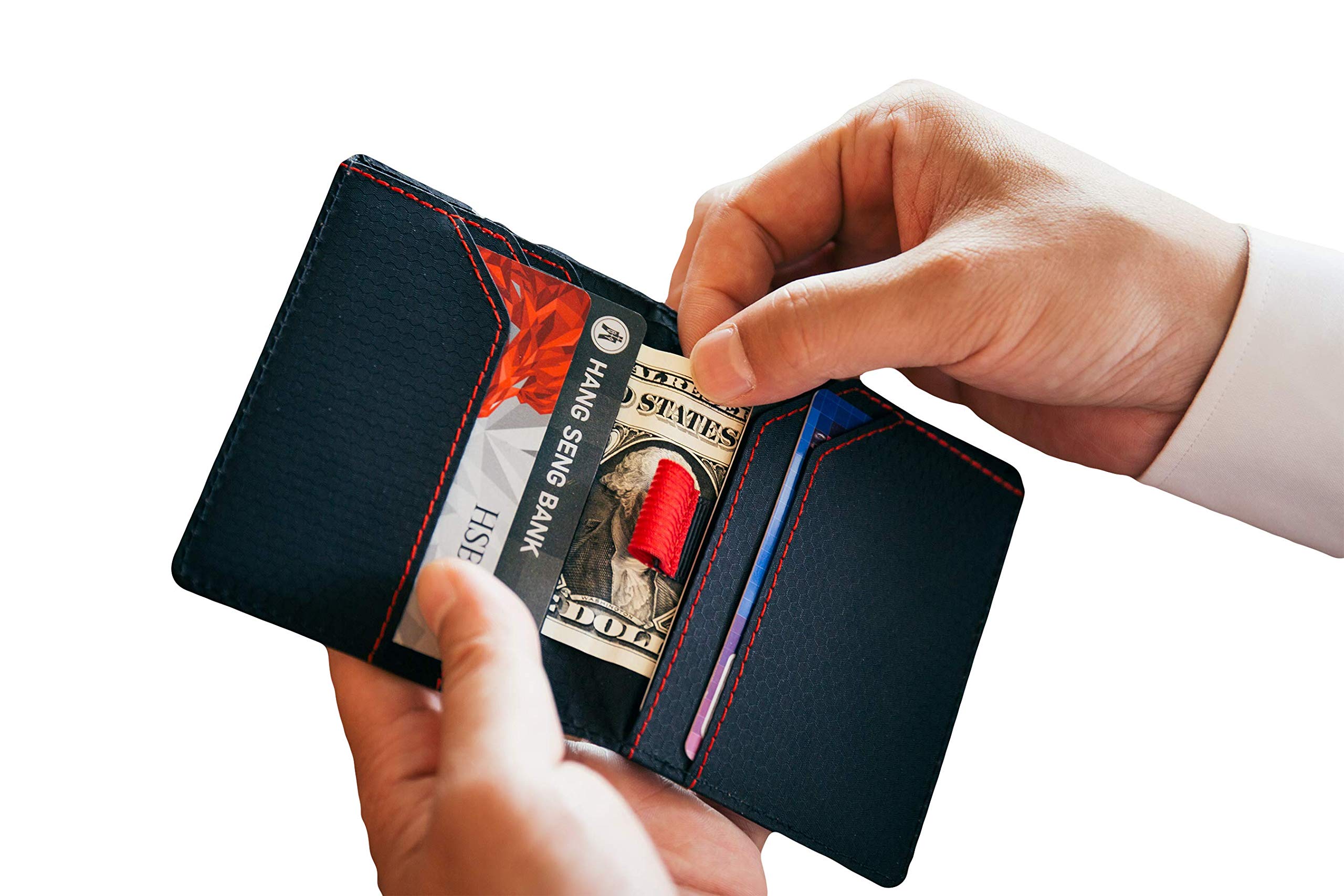 LC Prime Minimal Slim Pen Wallet l A Thinnest PenWallet For Daily Use (Pen is Not Included) (Blue mix Black (Pen is NOT Included))