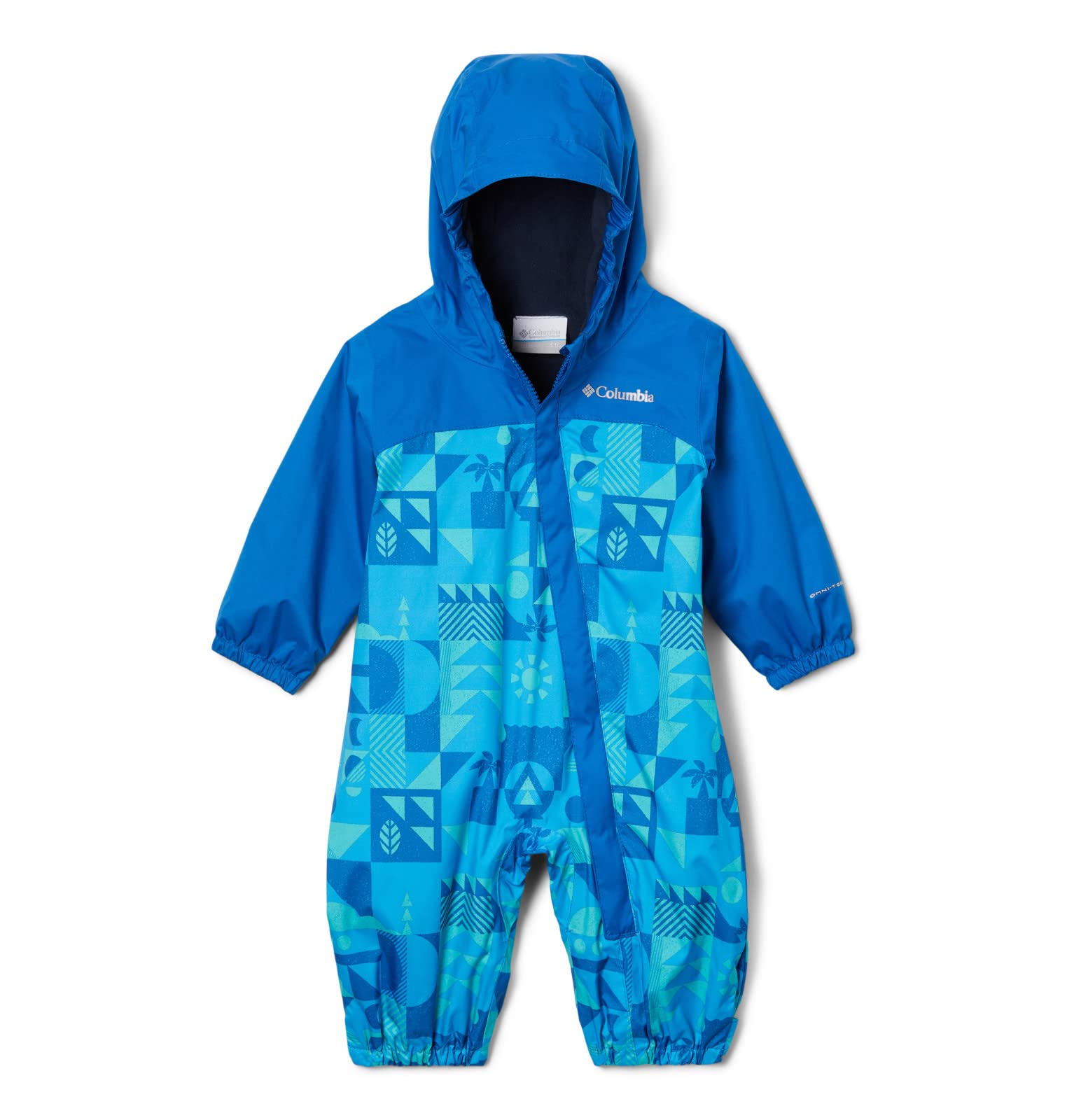 Columbia Toddler Unisex Critter Jitters II Rain Suit, Bright Aqua Quest/Bright Indigo, 2T