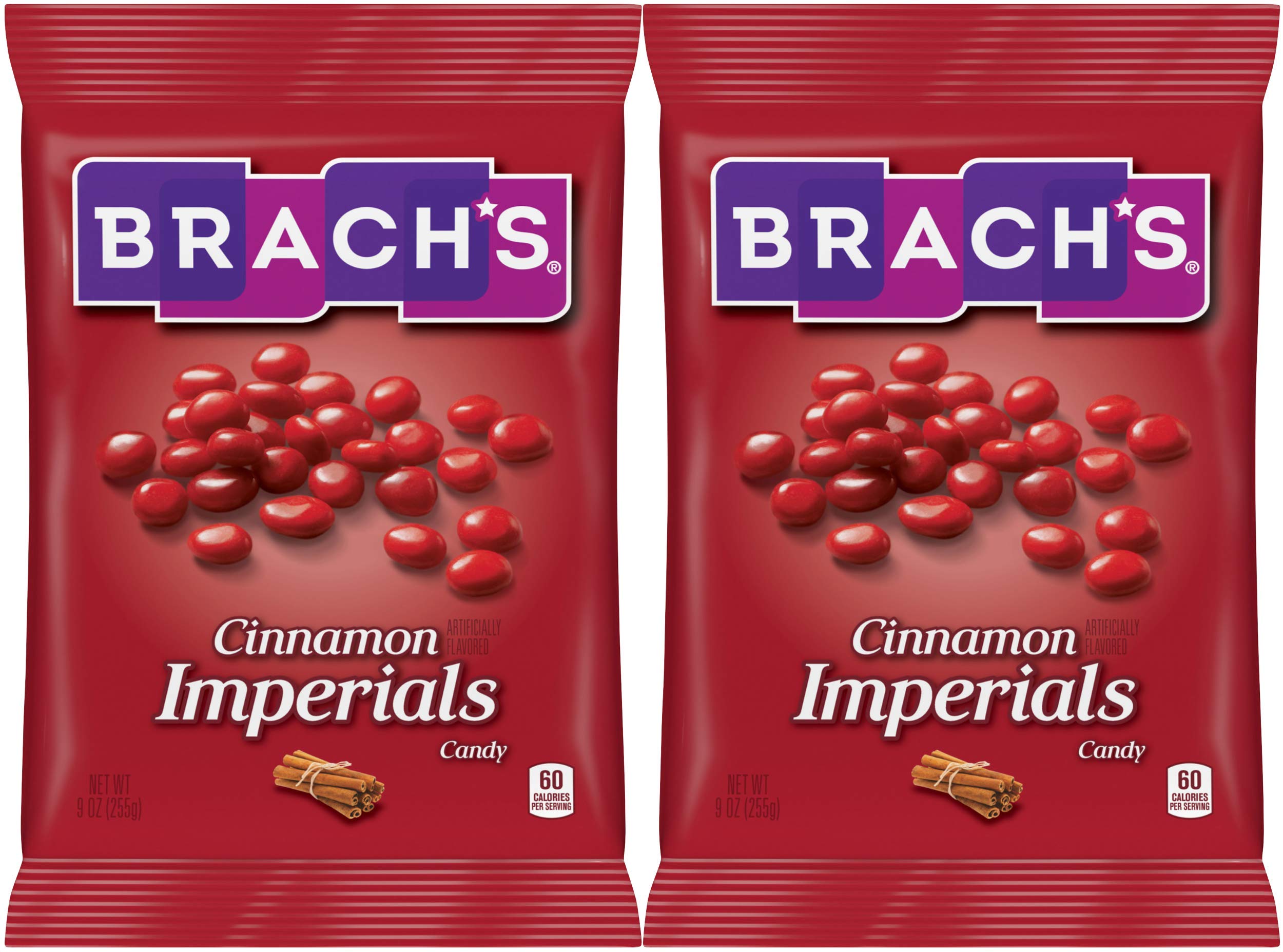 Brach's Cinnamon Imperials Candy 9 Oz Bag (Pack of 2 Bags) (18 Ounces Total Weight)
