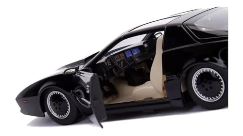 Jada Toys Knight Rider K.I.T.T. 1982 Pontiac Firebird DIE-CAST Car with Light Up Feature, 1: 24 Scale Vehicle, Black