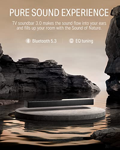 Donner Soundbars for TV, Dolby Atmos Surround Sound Home Audio Speakers with Bluetooth 5.3 and Equalizer Editor, TV HDMI Input, Stereo Home Theater with Built-in Woofers, DHT-S300