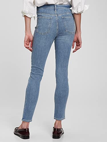 GAP Womens High Rise Skinny Fit Jeans, Light Indigo 6, 29 Regular US