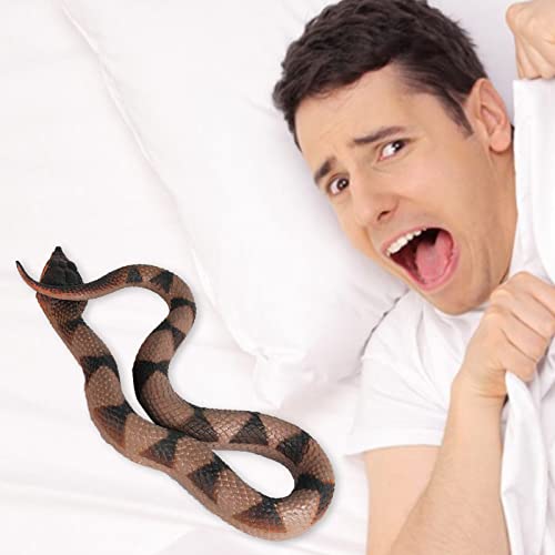 BEEBY Fake Snake Model - Scary Prank Snake Model,Snake Toy Agkistrodon Acutus Figure Practical Jokes for Halloween Prank Props Garden Yard Decoration