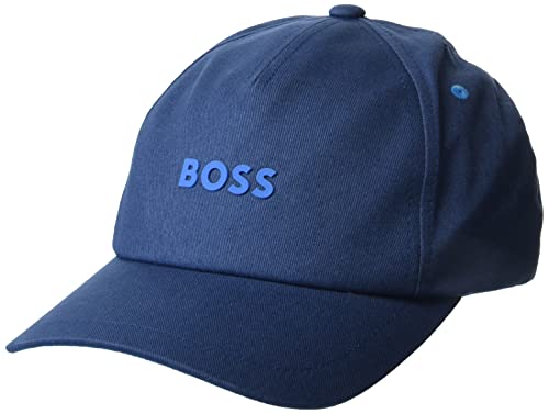 BOSS Mens Cotton Twill Small Logo Cap Hat, Sky Captain Navy, One Size US